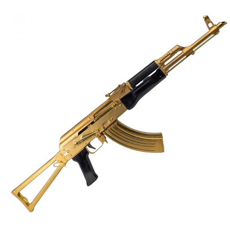 TSS AK-47 AKM 7.62×39 24 Karat Gold Plated – Texas Shooter's Supply
